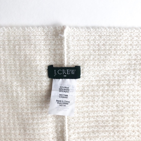 J. Crew Factory | Accessories | Jcrew Cream White Waffle Knit Infinity ...